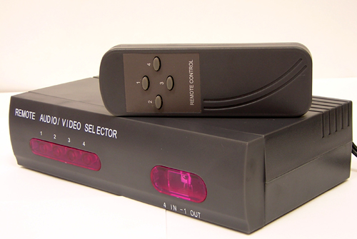 Audio Video Selector Switch Switcher /w Remote Control RCA Composite ...